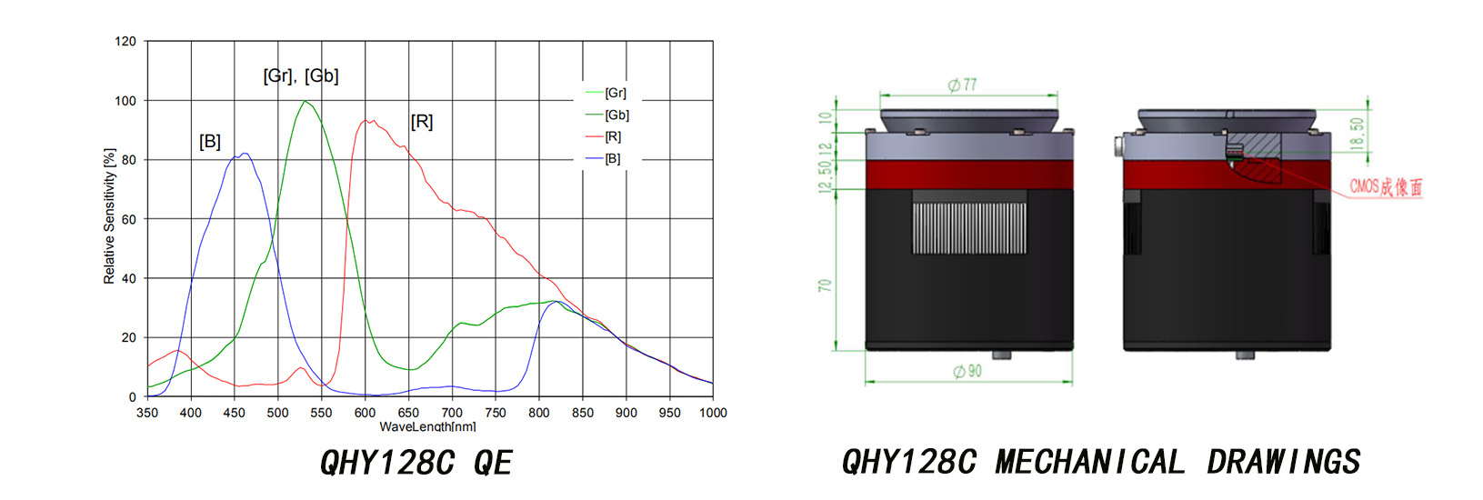 QHY168C QHY247C QHY128C QHY367Cpro彩色制冷CMOS相机